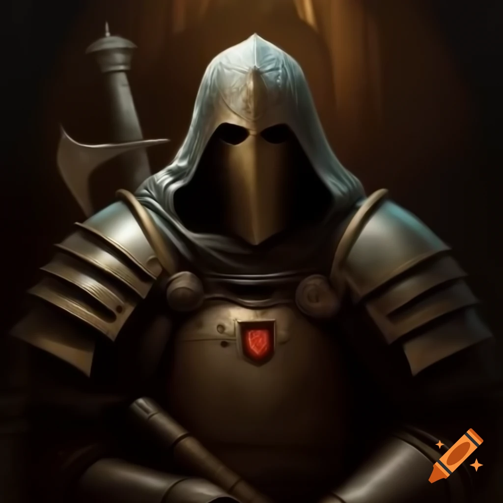 Dungeon guard illustrated in Dungeons & Dragons art style on Craiyon
