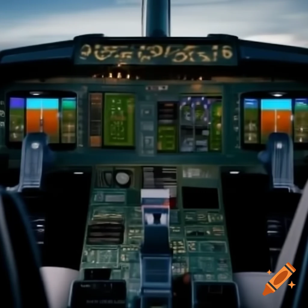 Garmin avionics cockpit with advanced navigation displays on Craiyon