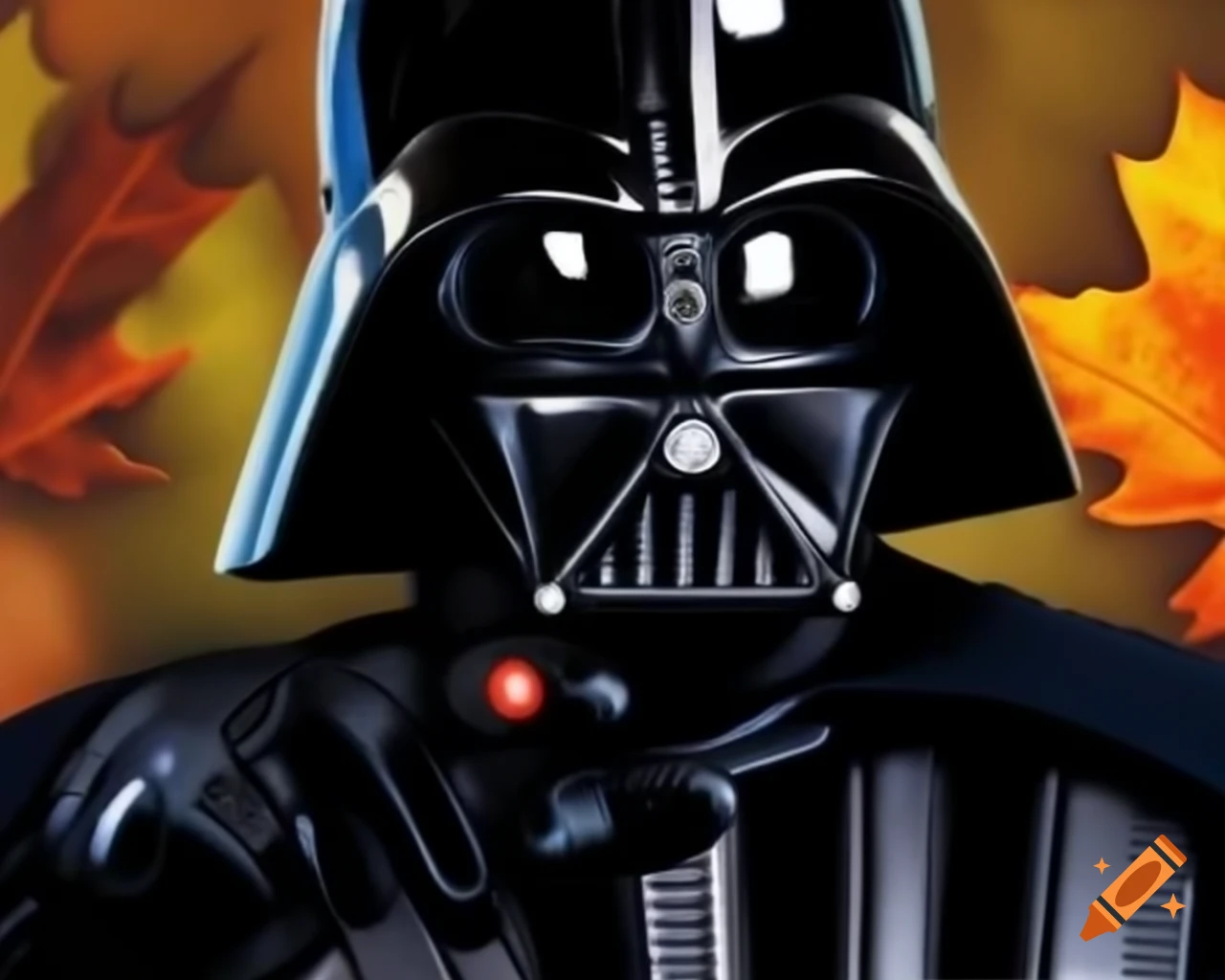 Darth Vader in American colors reaching out to Luke Skywalker with ...