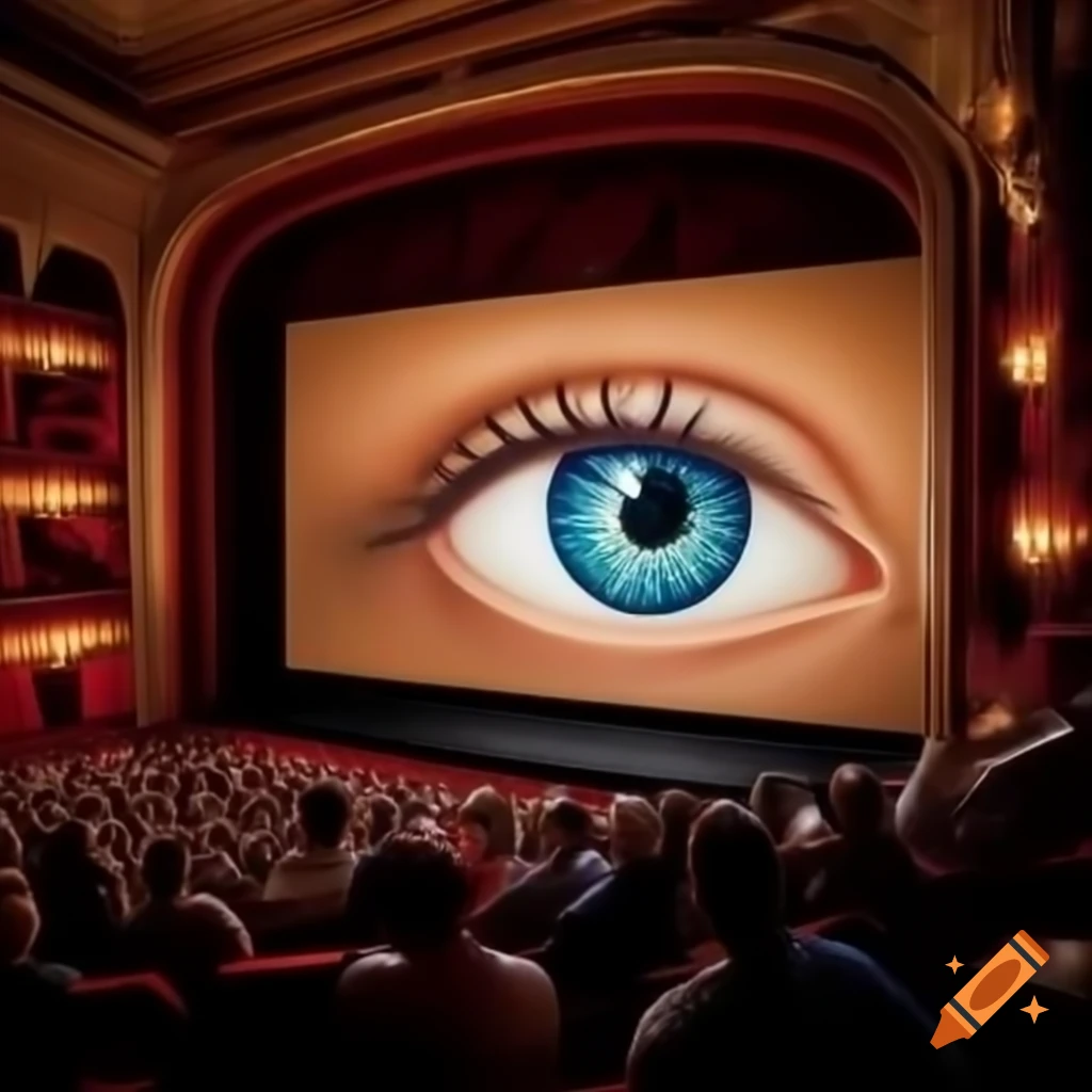 Elegant theatre screen and celluloid film symbolizing cinematic ...