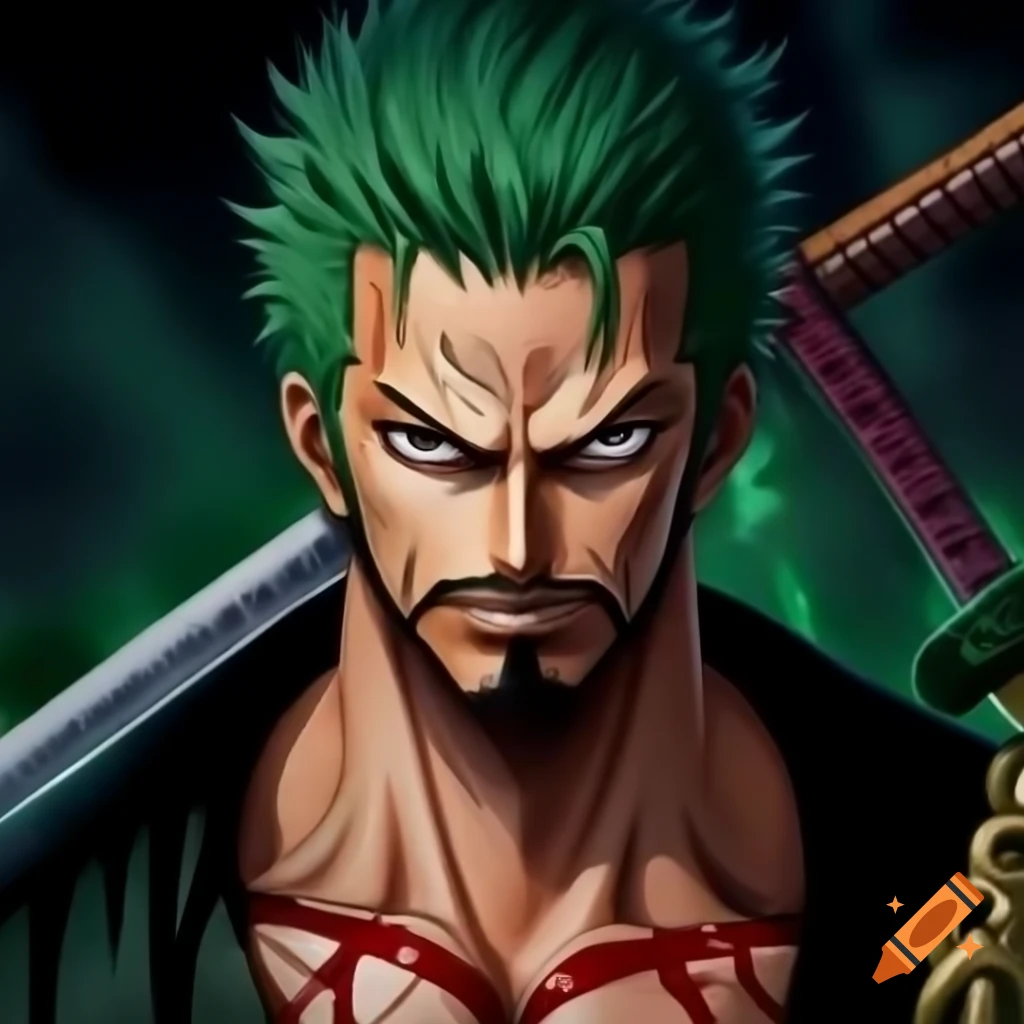 Ninja character inspired by Zoro from One Piece, featuring black hair ...