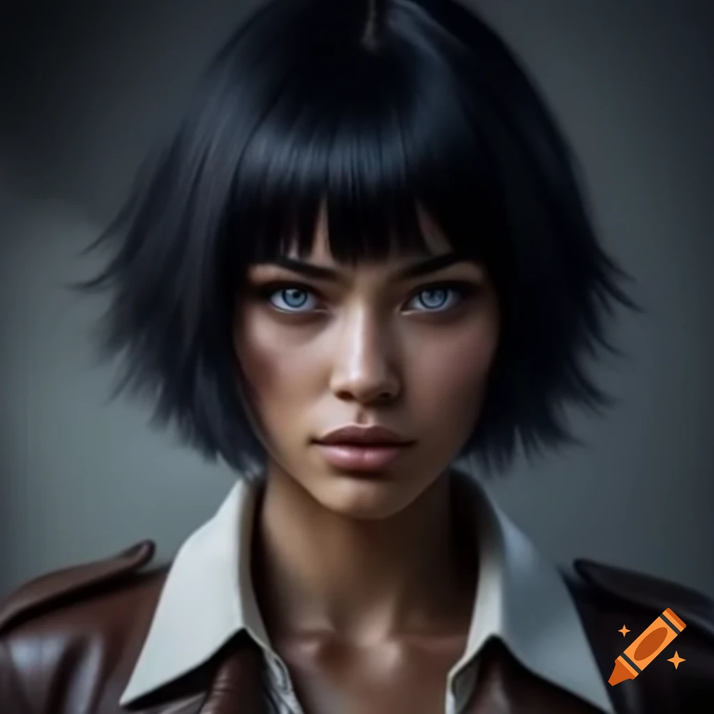 Hyper-realistic photo of strong, athletic woman walking in city street ...