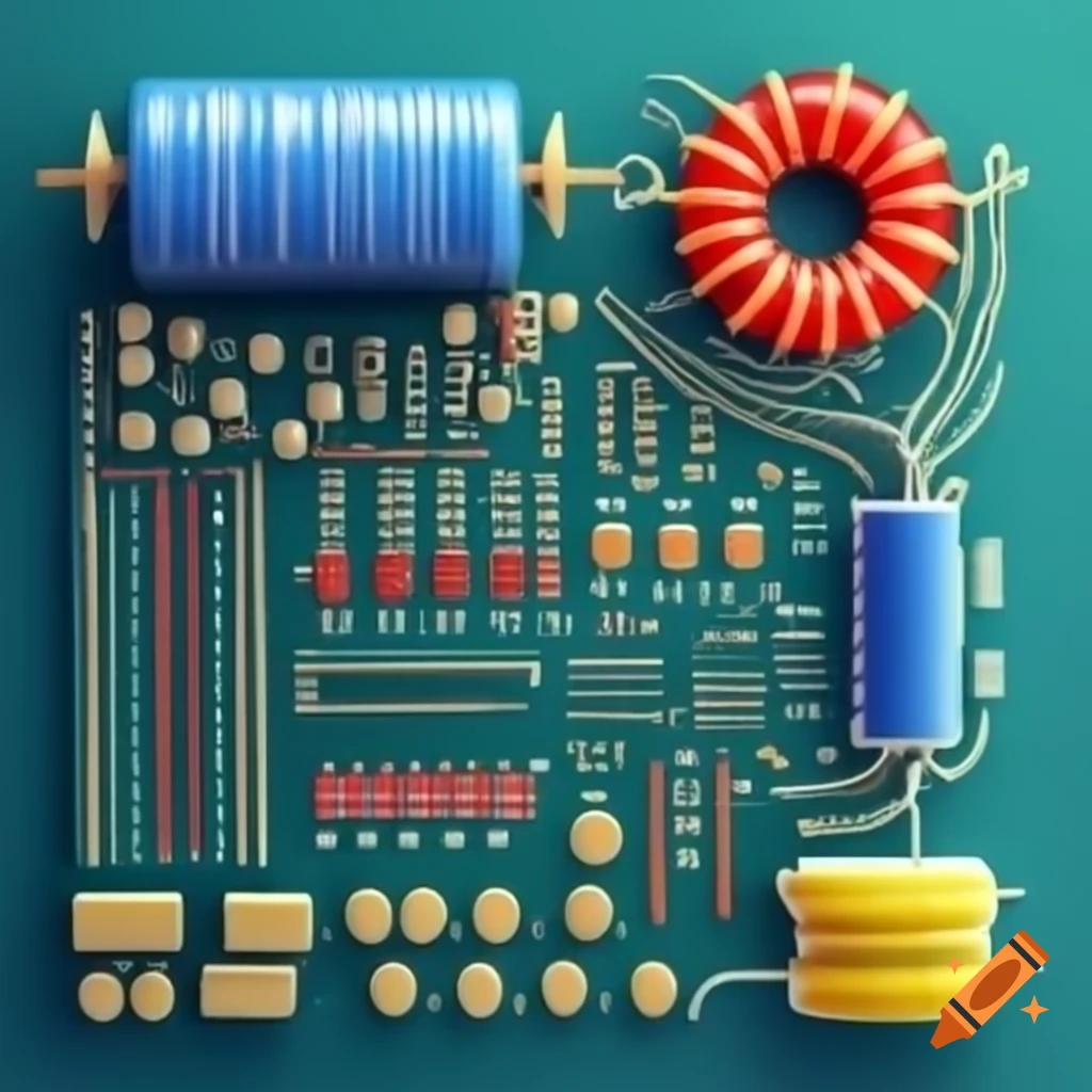 Comic featuring electronic components: resistor, capacitor, and ...