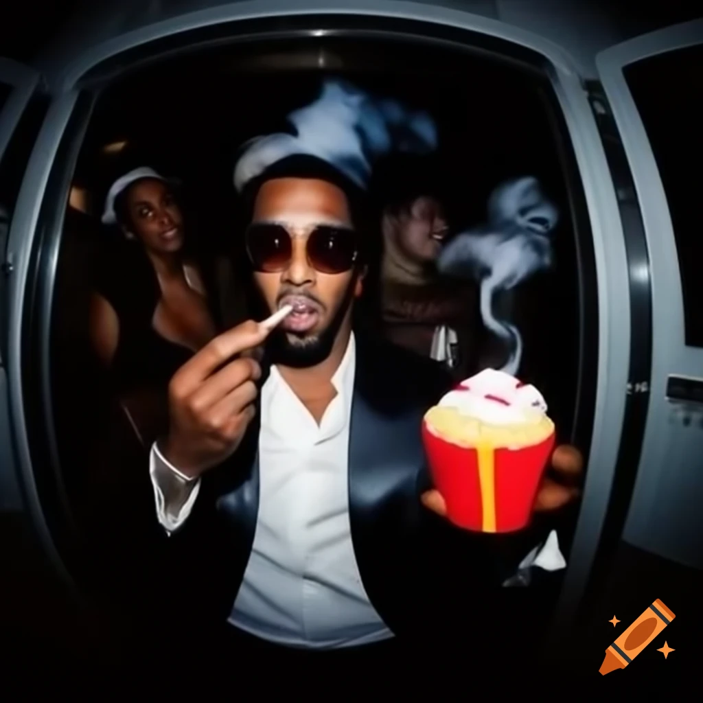 Diddy buying a cupcake at McDonald's party captured by security camera ...