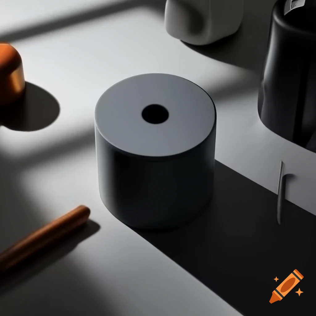 Cylindrical ceramic nuclear fuel pellet on metallic surface in ...