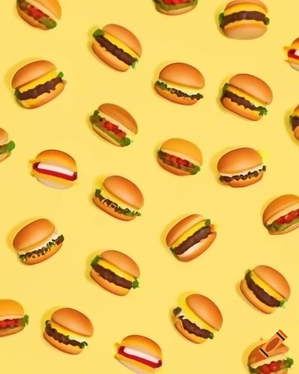 Colorful and contrasting background design for burger ordering app on ...
