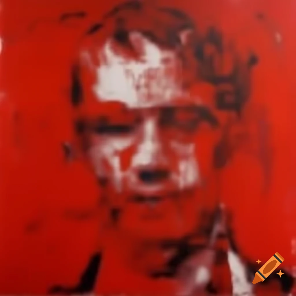 Abstract expressionist artwork in red and white inspired by Marc Rothko ...