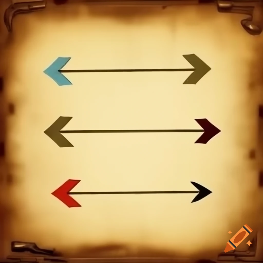 Left and right arrows for scrolling in old paper style UI on Craiyon