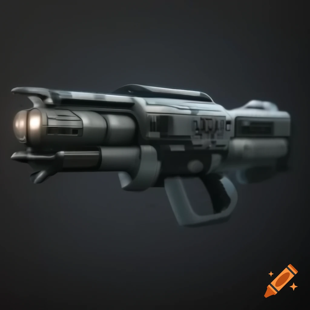 Futuristic bazooka with ultra long barrel and cybernetic designs on Craiyon