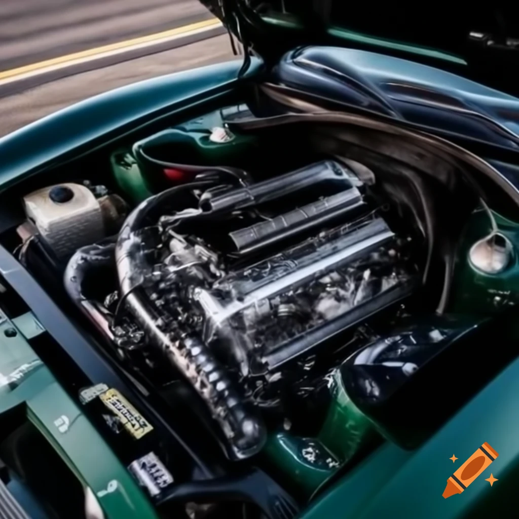 Mustang equipped with a C6 Corvette engine on Craiyon