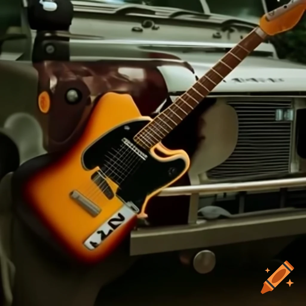 Vintage Range Rover Defender 90 merged with Fender Guitar in a creative ...