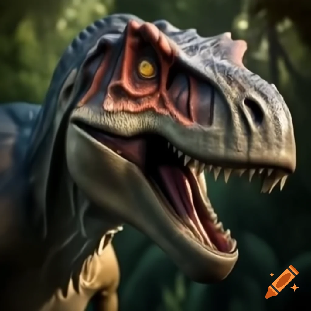 Realistic tyrannosaurus rex enjoying ice cream on Craiyon