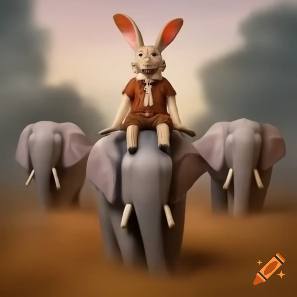 Illustration sequel for moral story featuring rabbit and elephant on ...
