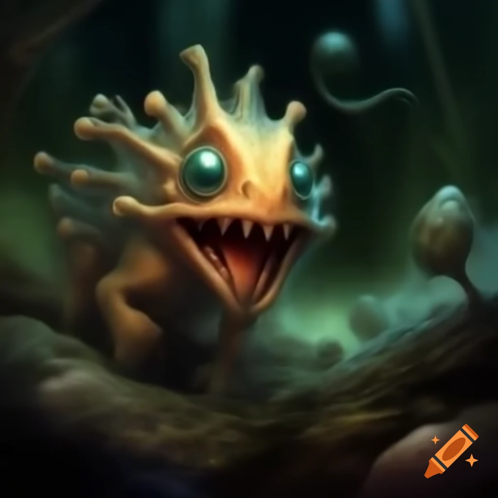 Two non-human creatures depicted together in imaginative setting on Craiyon