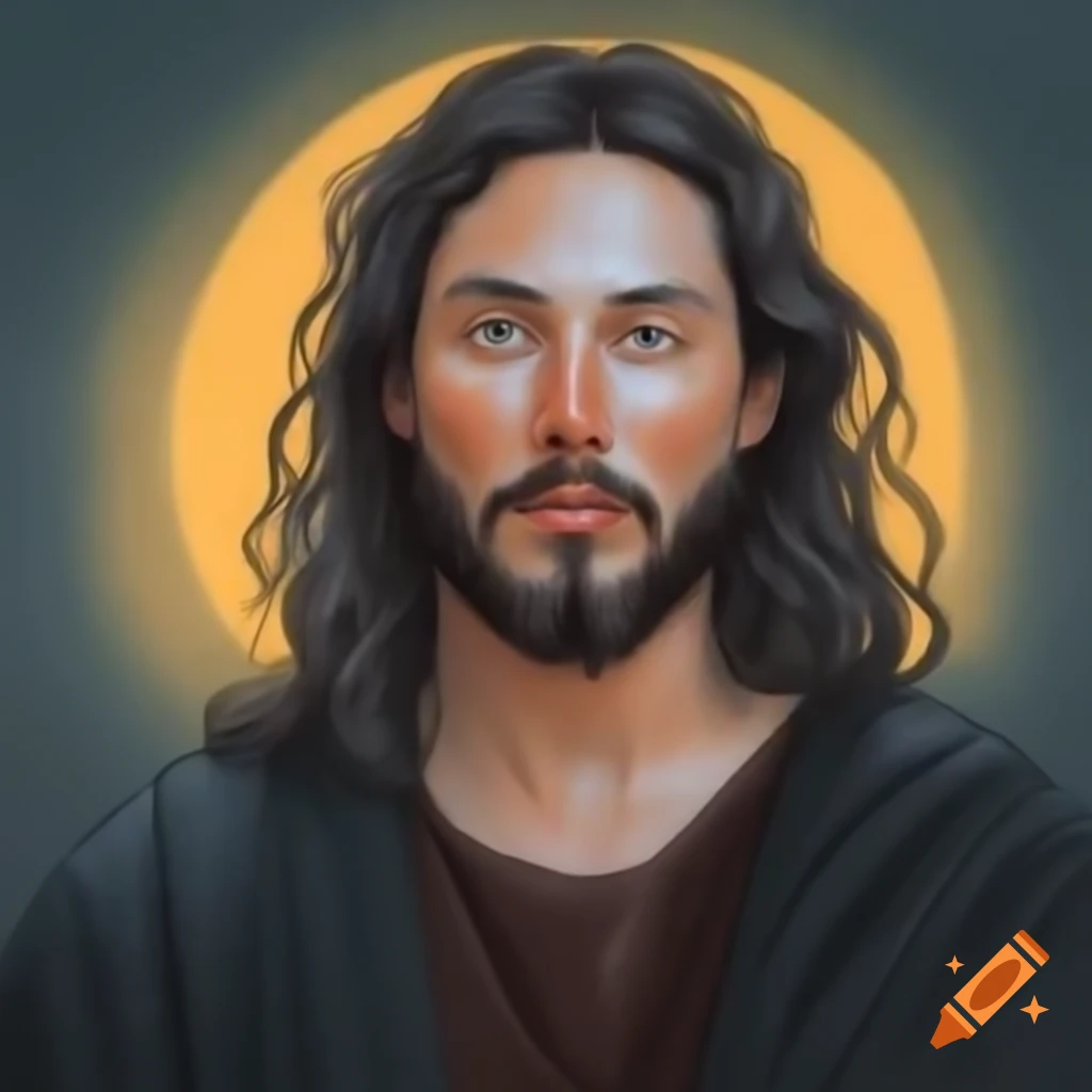 Elon Musk illustrated with features resembling Jesus on Craiyon