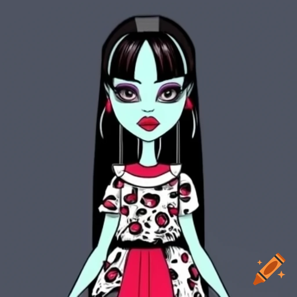 Monster High style original character Diana Si Gui with black hair and ...