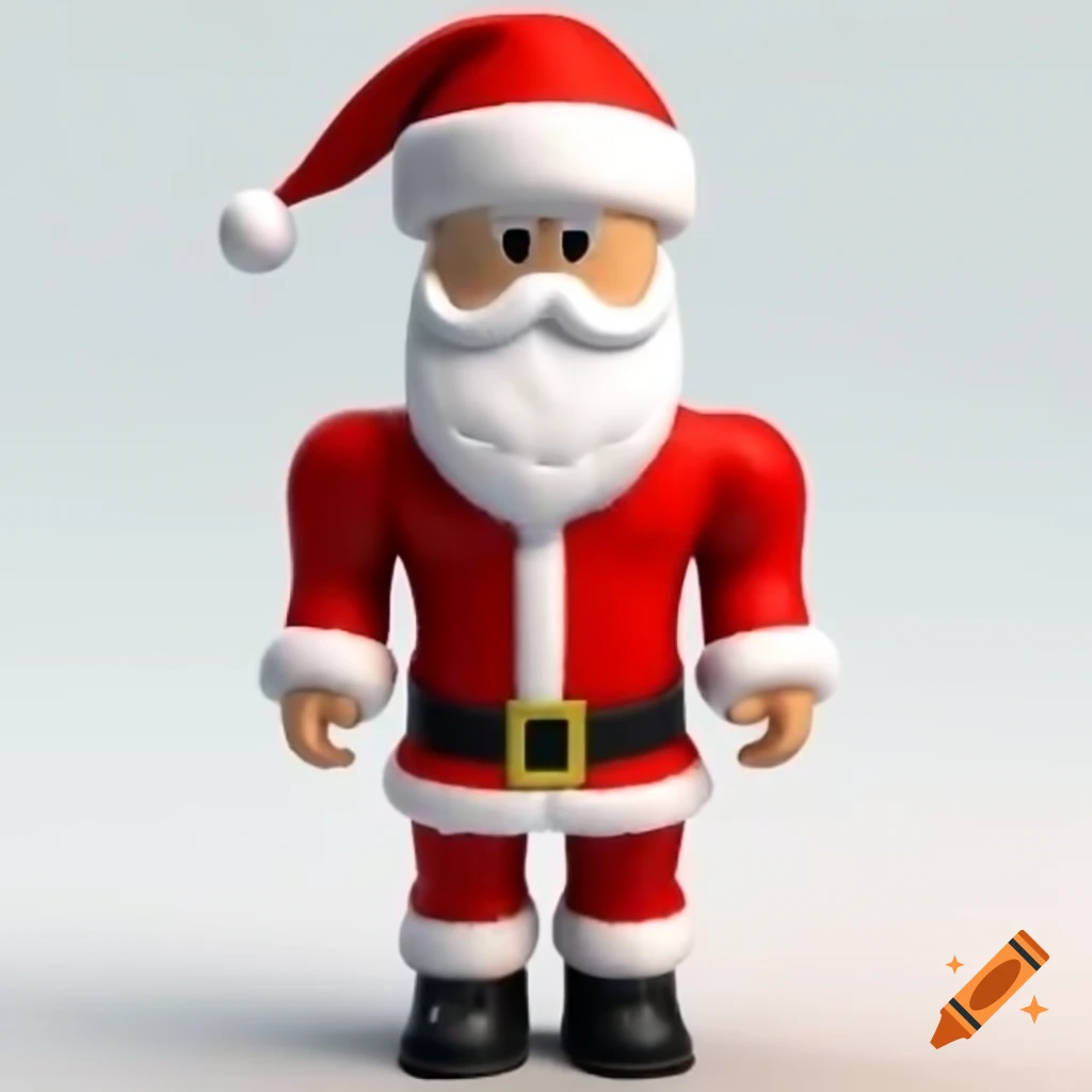 Roblox character dressed as Santa Claus on Craiyon
