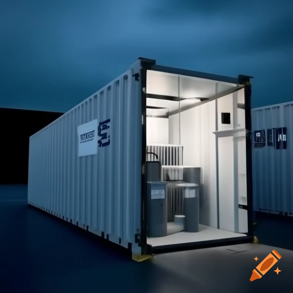 High-resolution photorealistic industrial setup with shipping ...