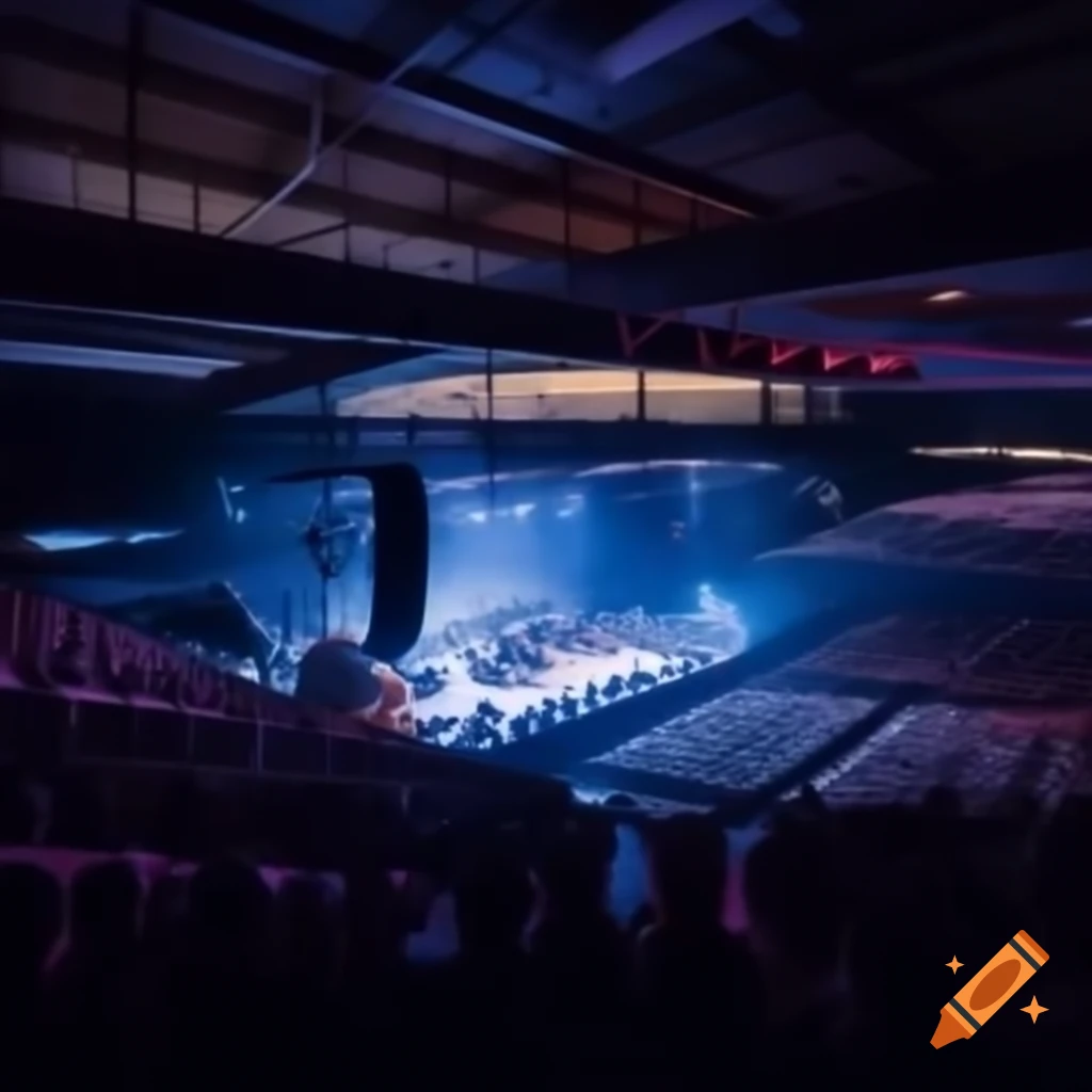 Concert stage design for Macpherson stadium with mechanisms and stairs ...