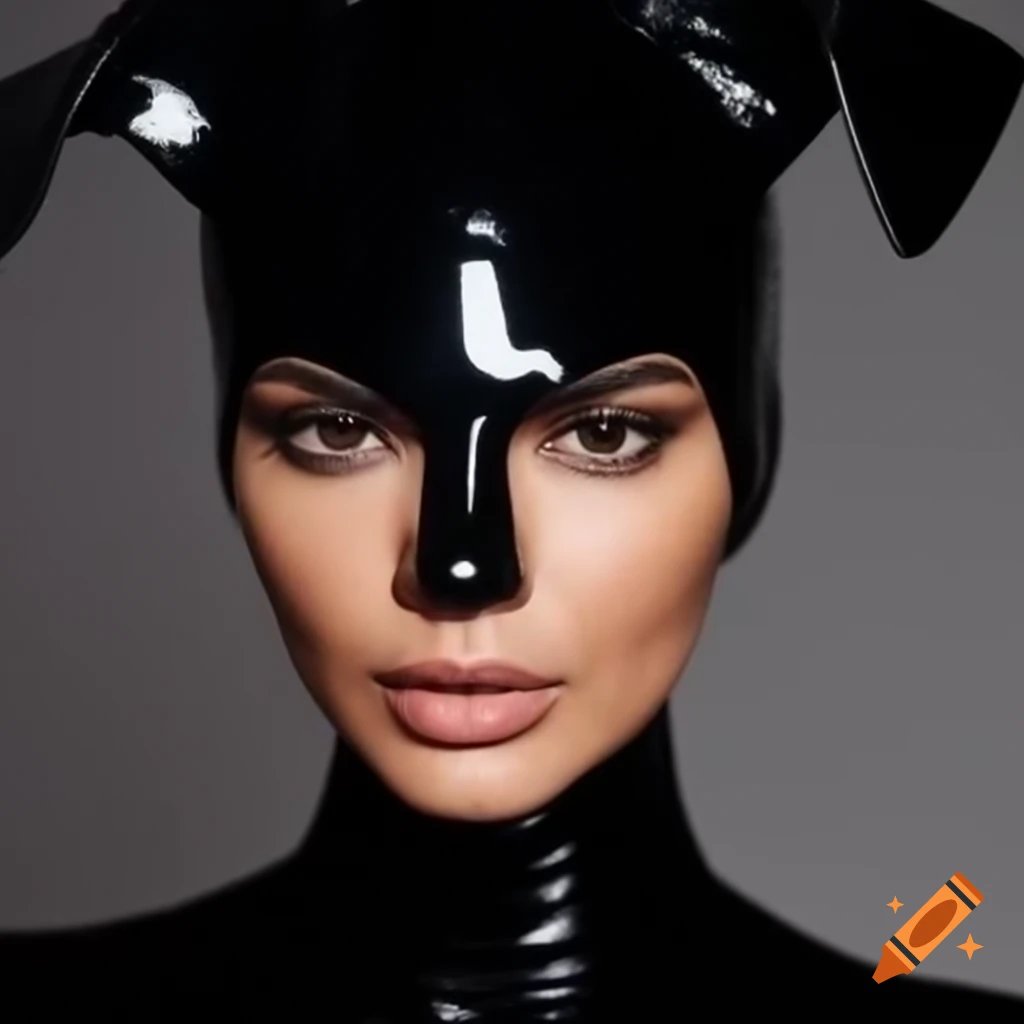 Kendall Jenner in translucent toy-terrier costume with playful ...