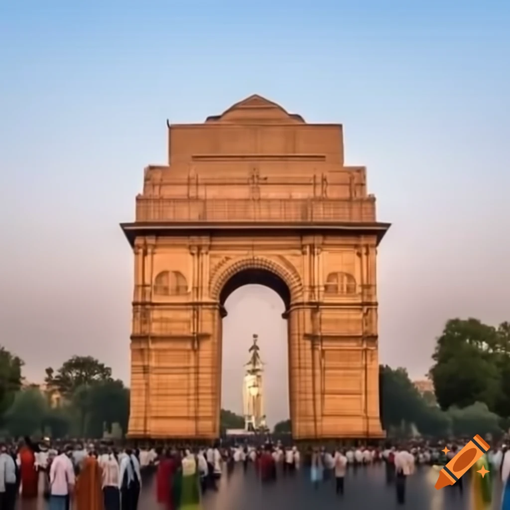India Gate landmark in New Delhi on Craiyon