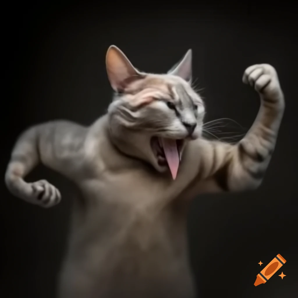 Stylish black cat with jawline, goatee, and mohawk posing for the ...