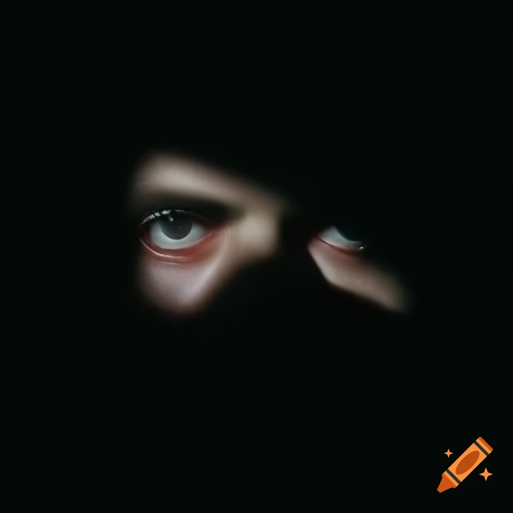 Simple mask with unsettling expression as central focus on Craiyon