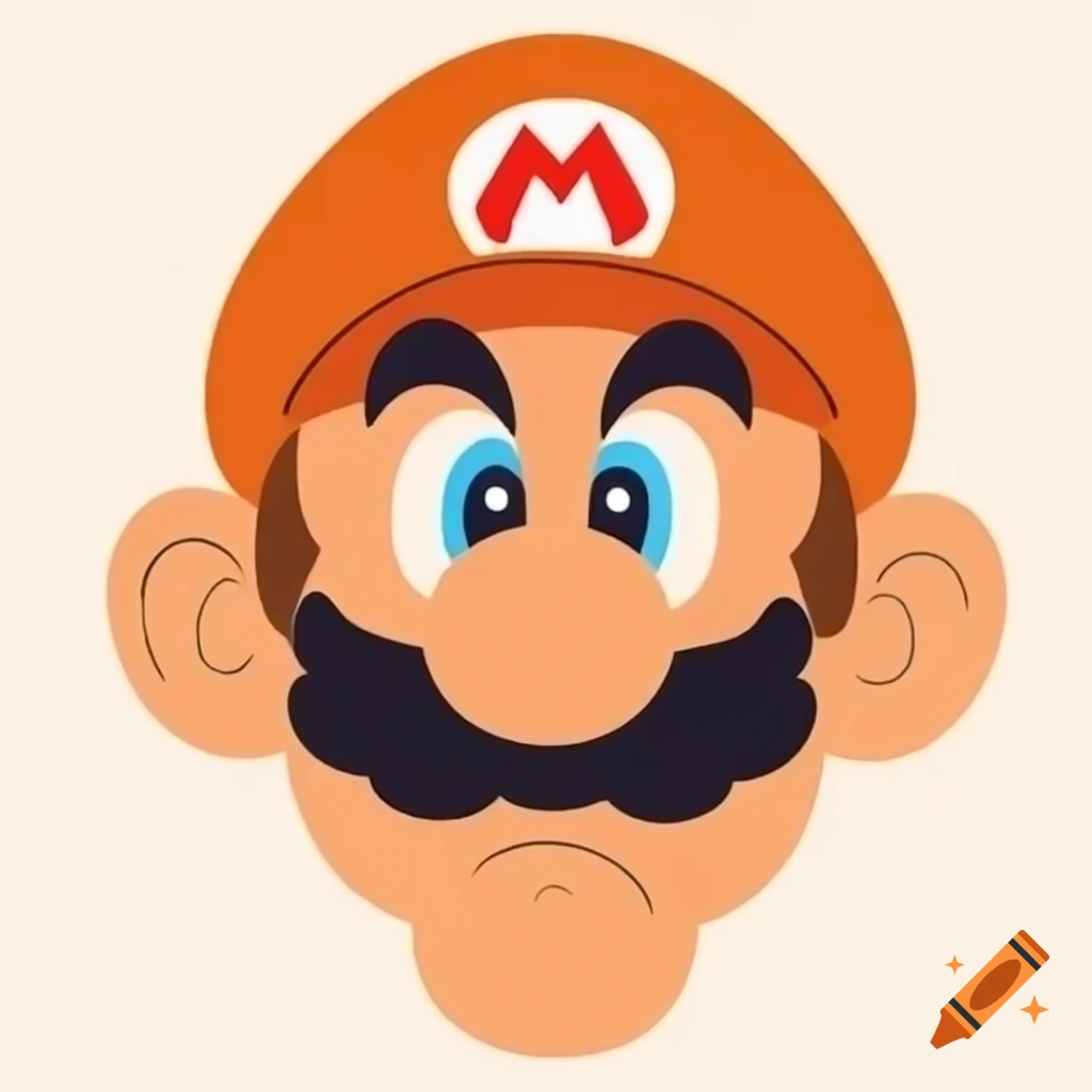 Cartoon portrait of Giuliano, Mario and Luigi's cousin, with orange ...