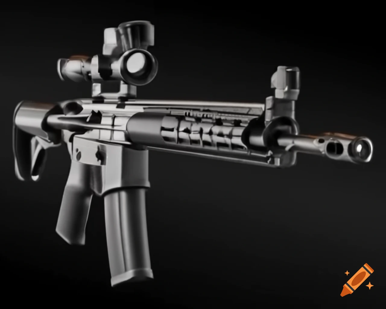 Hydra MK-57 hybrid rifle design for stability and accuracy on Craiyon