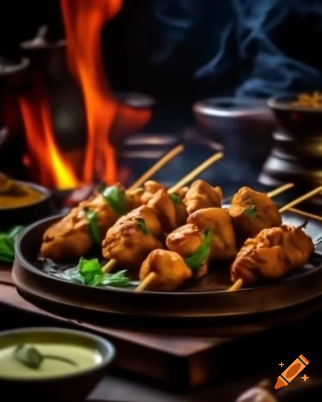 Authentic Pakistani-style Chicken Tikka on sizzling plate, juicy and ...