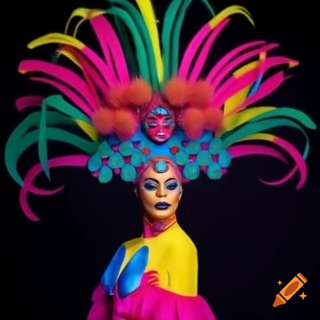 Spectacular female carnival costume inspired by circus acrobats in ...