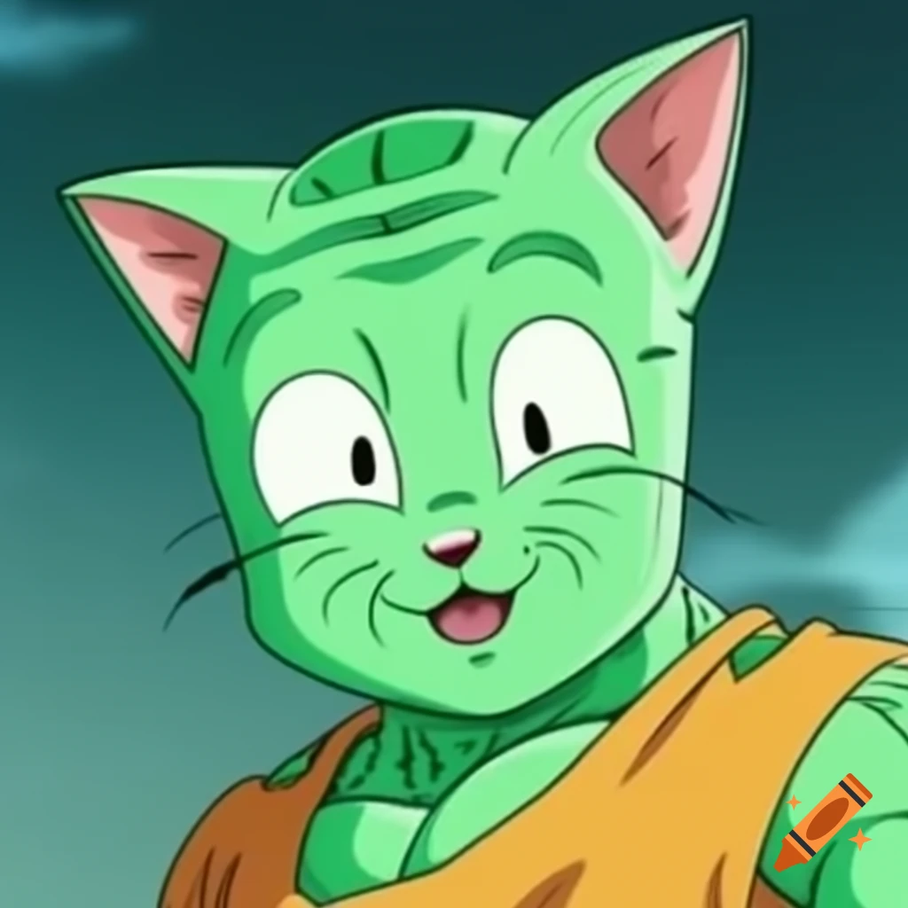 Cute Namek character from Dragon Ball resembling an anime cat, smiling ...