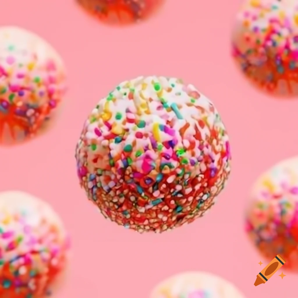 Graham balls topped with colorful sprinkles on Craiyon