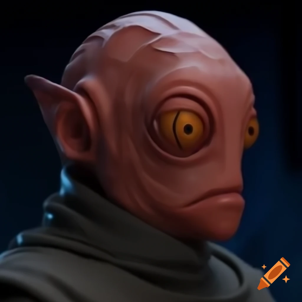 Hyperrealistic Star Wars inspired fish-faced humanoid character ...