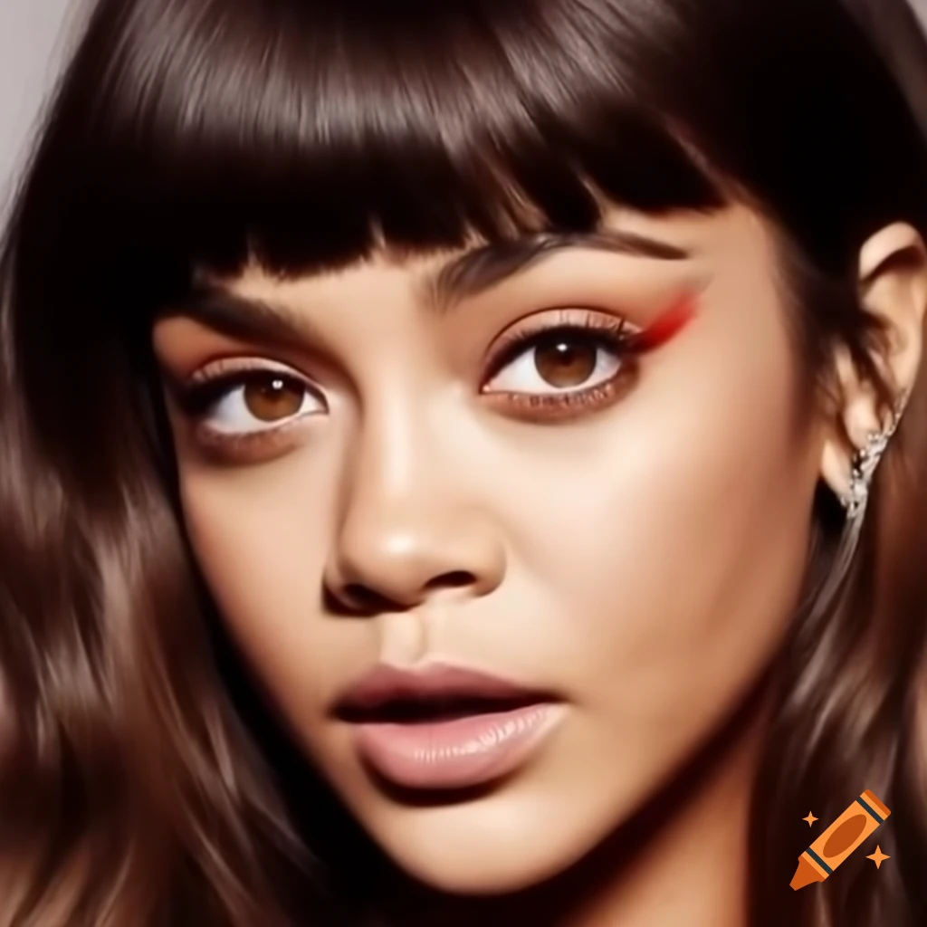 Face merge of Jessica Alba, Rihanna, Sarah Hyland, and Michelle ...