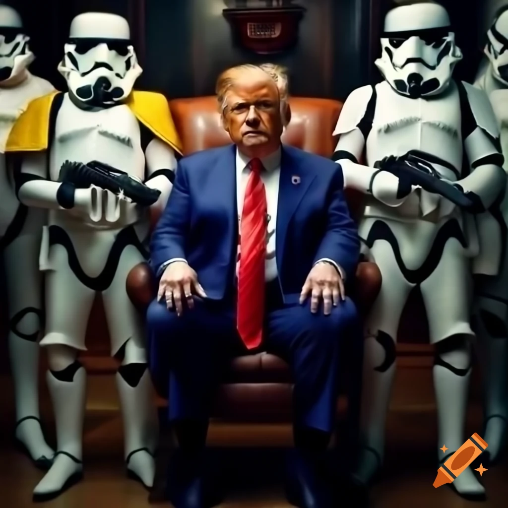 Grumpy character resembling Sith Emperor in elegant bronze outfit ...