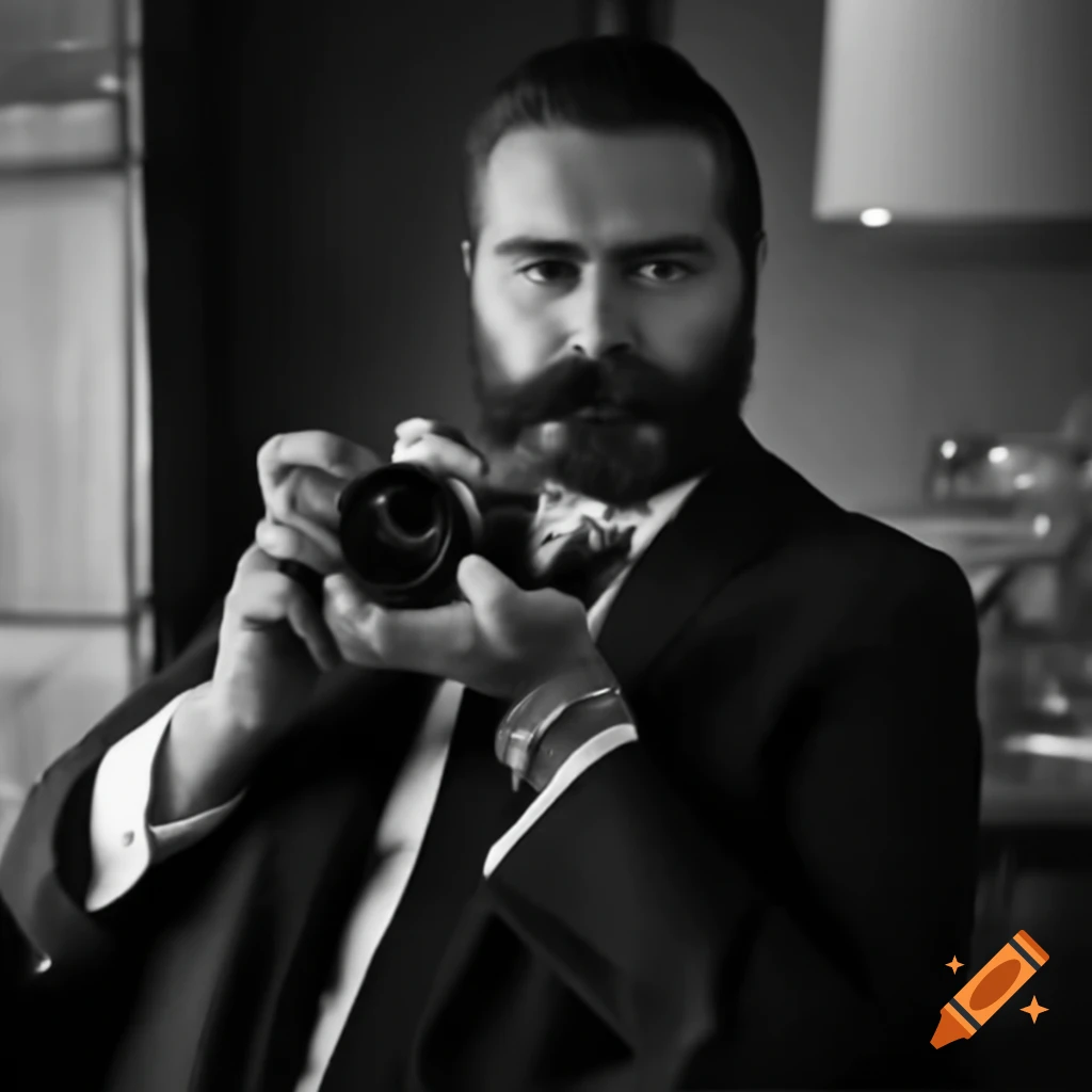 Handsome beardless Italian mafia boss dressed in jewelry on Craiyon