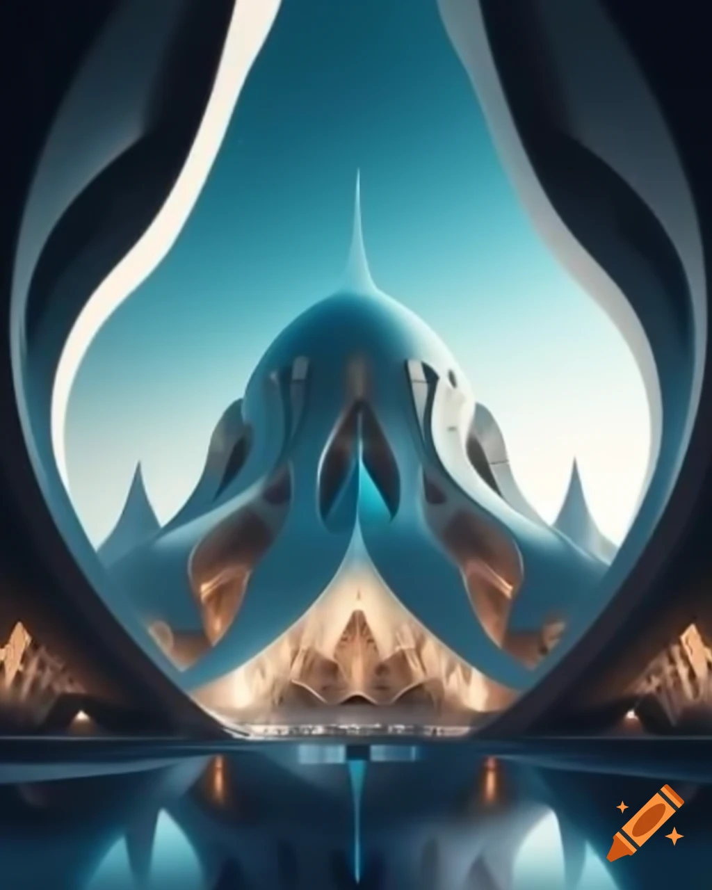 Hyper-realistic futuristic vision of Islamic art and architecture in ...