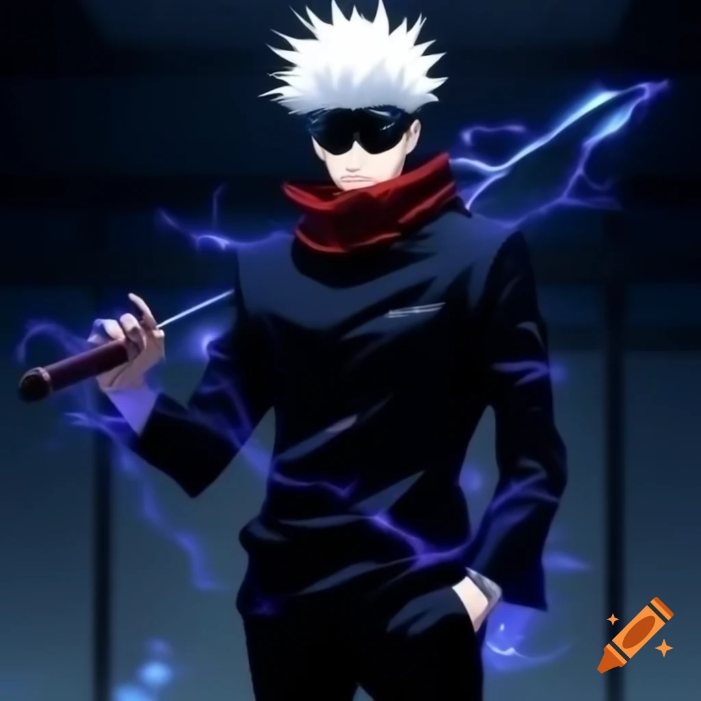 Gojo Satoru as modern samurai ready to unleash cursed energy on Craiyon