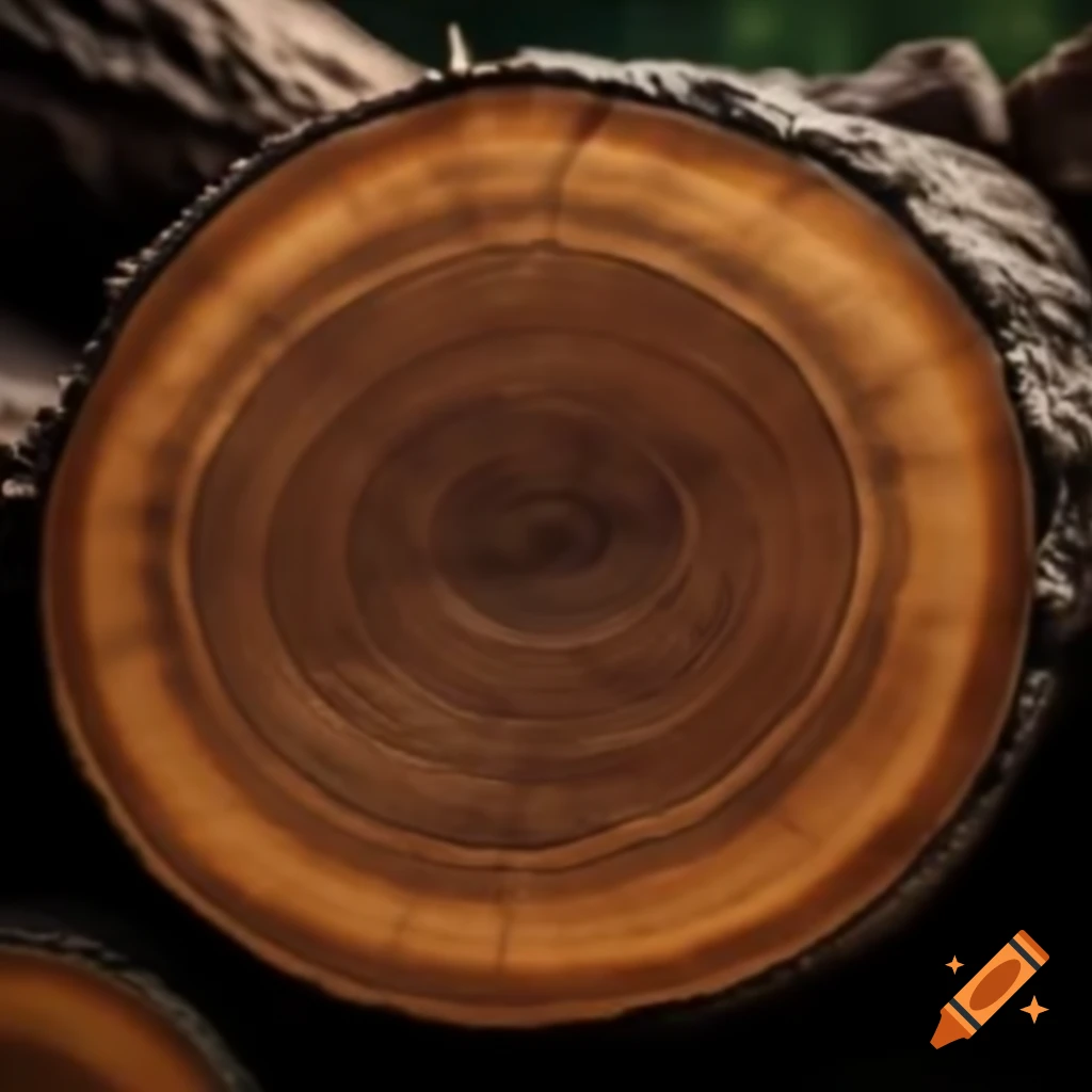 Highly detailed texture of acacia tree log top in ultra HD resolution ...