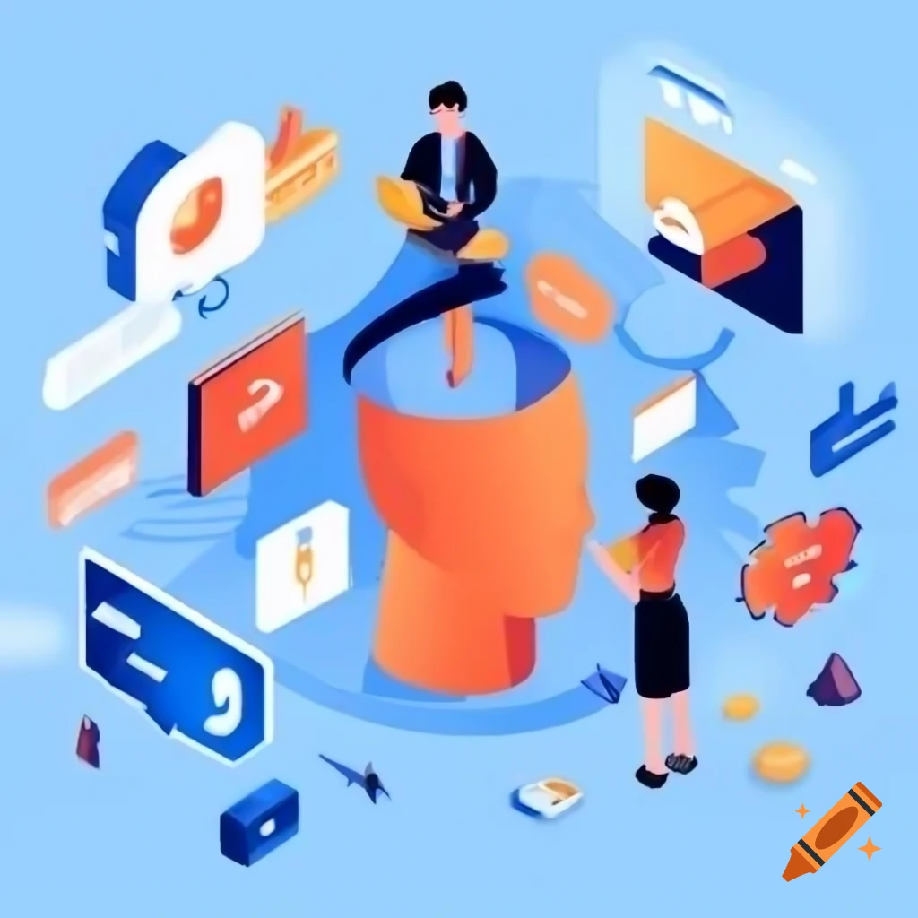 Illustration showcasing ICT integration for enhancing critical and ...