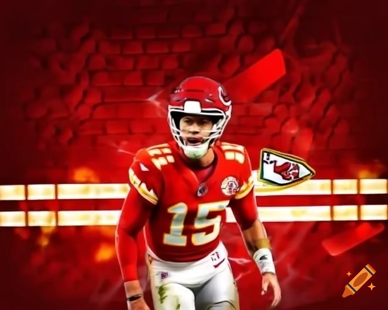 Patrick Mahomes in ripped jersey with "anything helps" sign in city ...