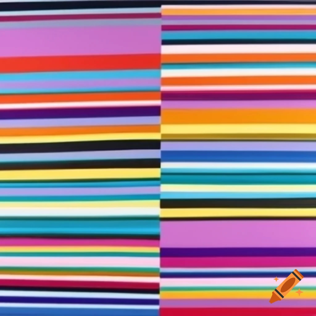 Abstract paper cut art with colorful shapes and 70s inspired stripes on ...