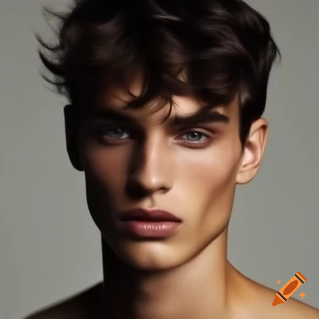 Male model showcasing high contrast lighting in a full body shot on Craiyon