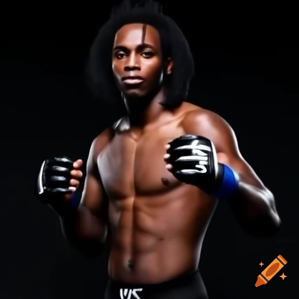 Stylized character resembling rapper and MMA fighter in PS2 game design ...