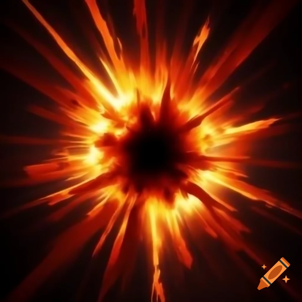 Fiery explosion background for YouTube thumbnail on Craiyon