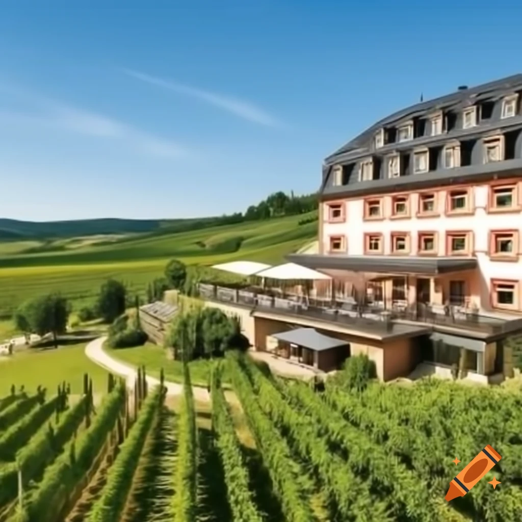 Boutique vineyard hotel showcasing Alsatian heritage and luxury on Craiyon