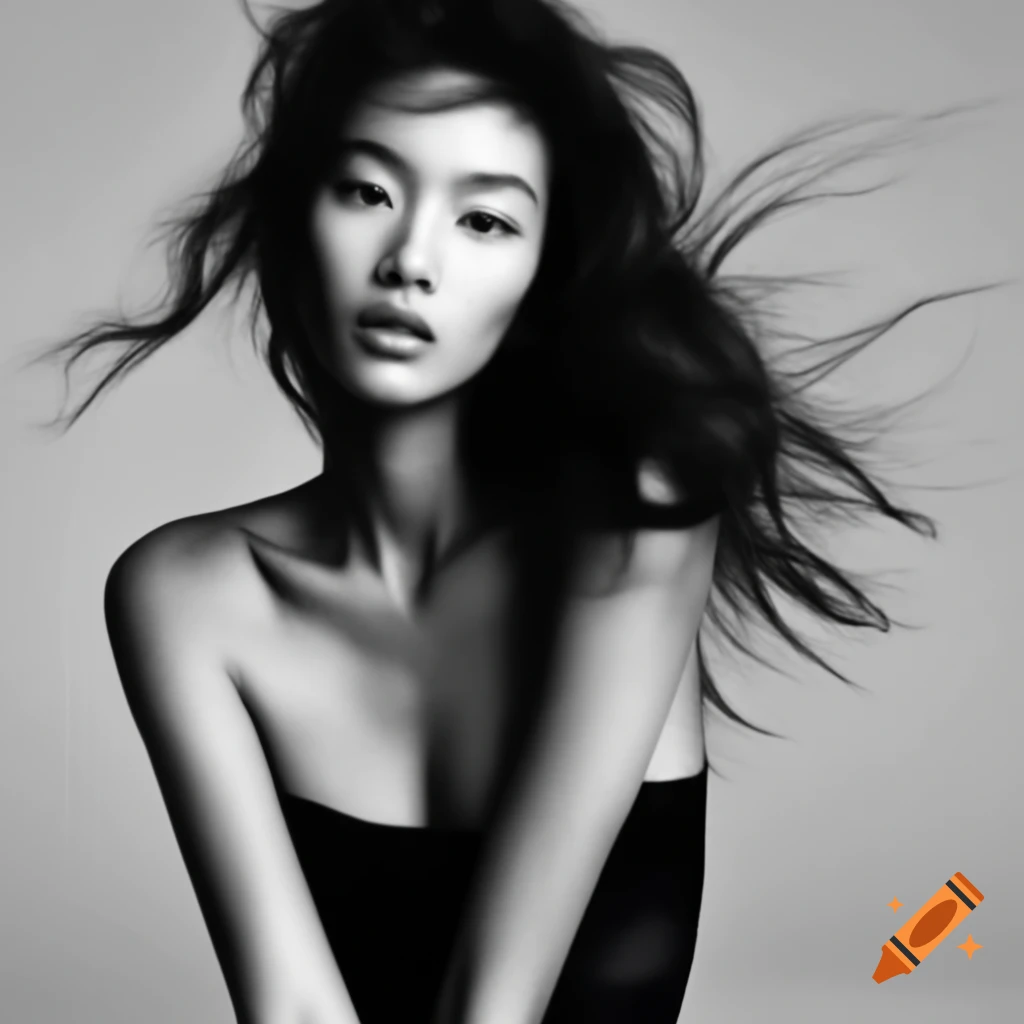 Chinese female models in the style of Paolo Roversi or Peter Lindbergh on Craiyon