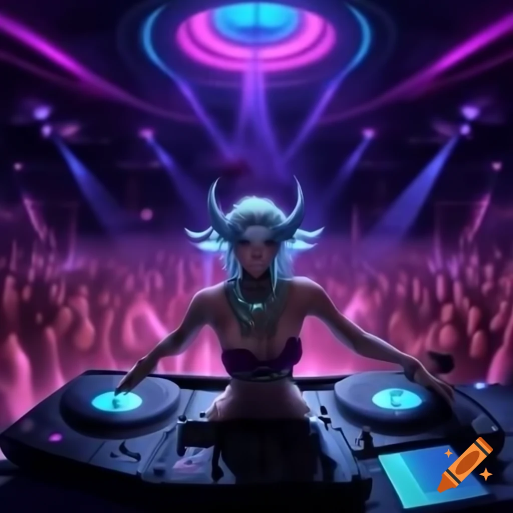 Futuristic nightclub with pulsating dance floor and ravers dancing on Craiyon