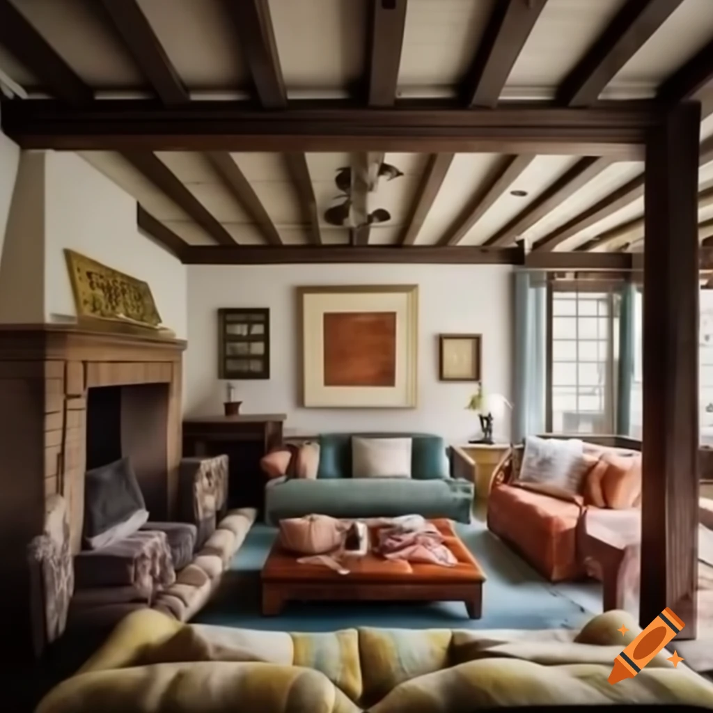 Living room design with European color palette and Japandi influence ...